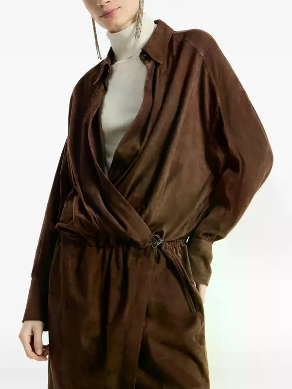 Brunello Cucinelli Suede Shirt Dress