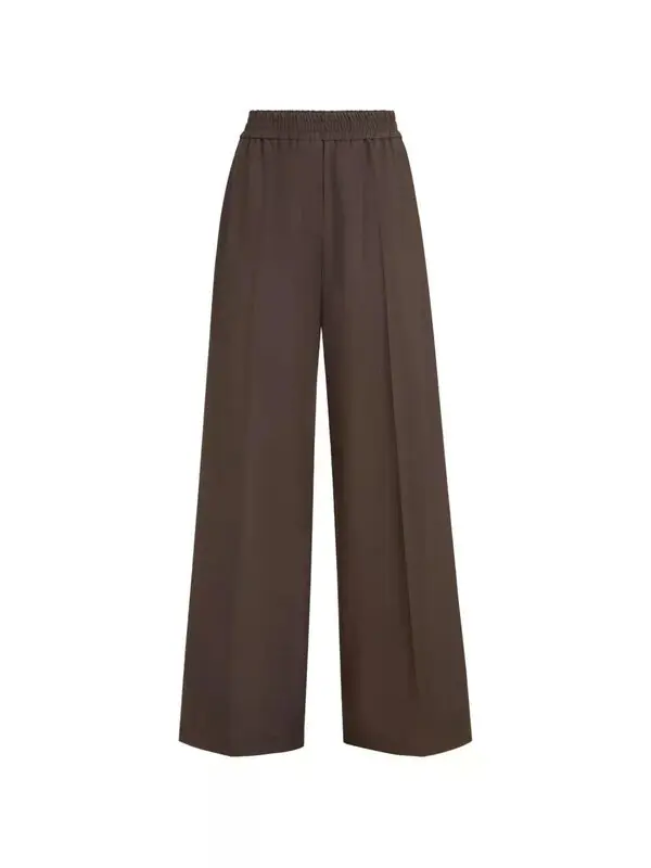 Brunello Cucinelli Tropical Luxury Wool Loose Track Trousers