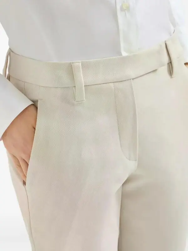 Brunello Cucinelli Slim Fit Stretch Cotton Twill Trousers