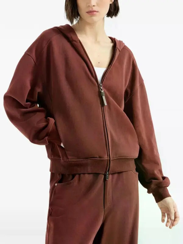 Brunello Cucinelli Cotton Smooth French Terry Zip-up Hoodie