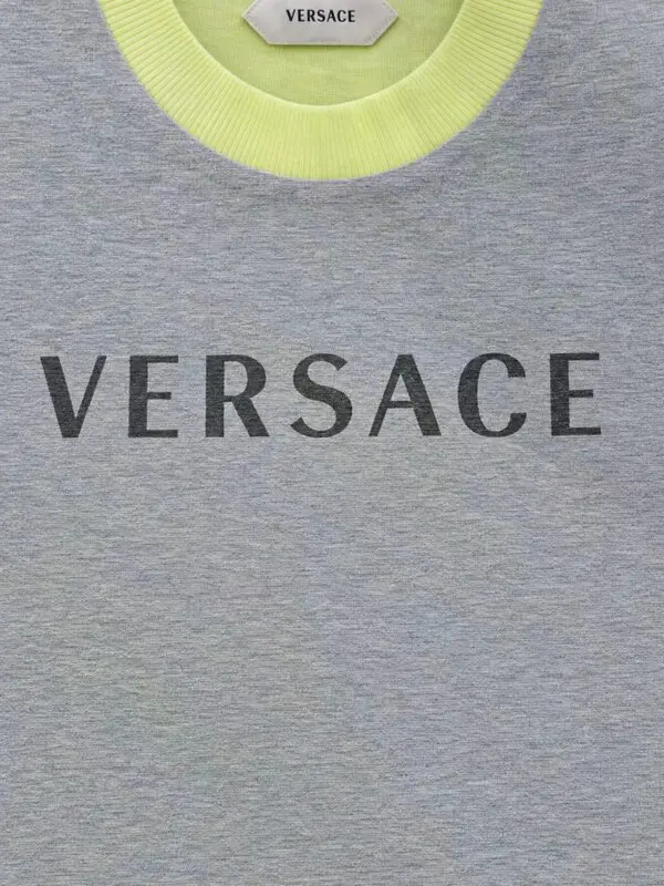 Versace Logo Print Layered Effect T-shirt
