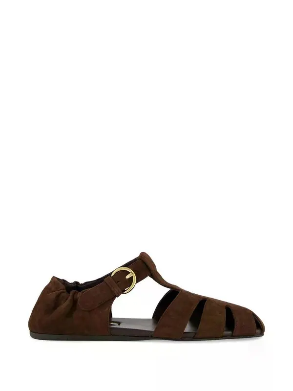 Miu Miu Fisherman Suede Flat Sandals