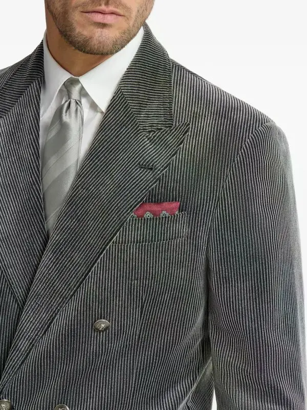 Brunello Cucinelli Silk Pocket Square With Medallion Design - Red