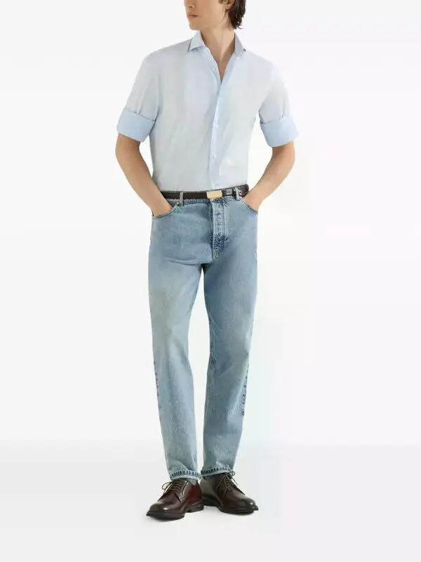 Brunello Cucinelli Iconic-fit Five-pocket Denim Trousers - Blue