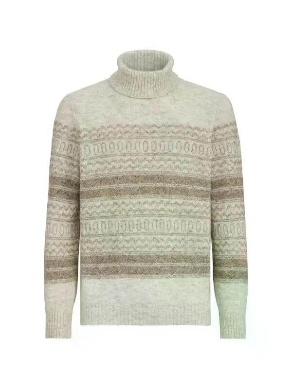 Brunello Cucinelli Jacquard-knit Roll Neck Sweater