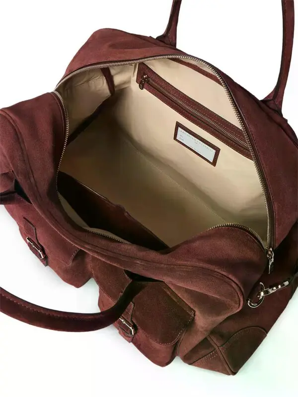 Brunello Cucinelli Suede Weekender Bag