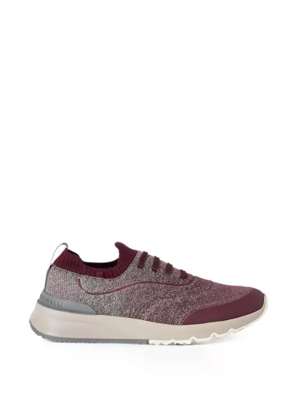 Brunello Cucinelli Techno-cotton Knit Runners With Heat-bonded Details
