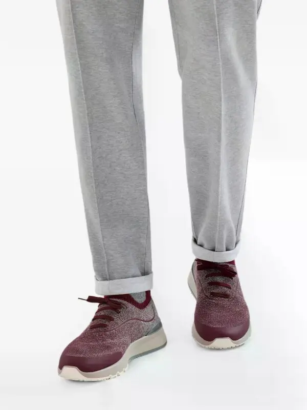 Brunello Cucinelli Techno-cotton Knit Runners With Heat-bonded Details