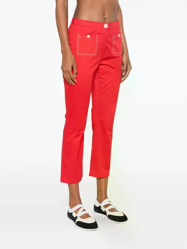 Maje Contrast Stitch Straight-leg Trousers