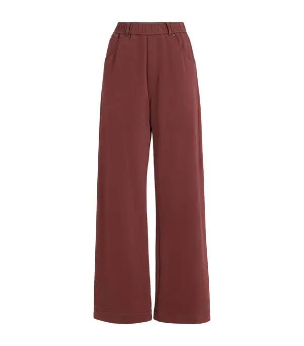 Brunello Cucinelli French Terry Relaxed Fit Sweatpants - Red