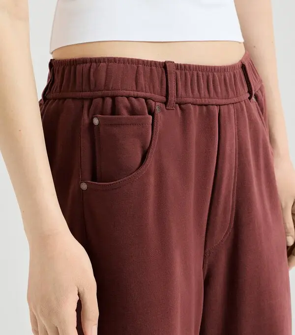 Brunello Cucinelli French Terry Relaxed Fit Sweatpants - Red