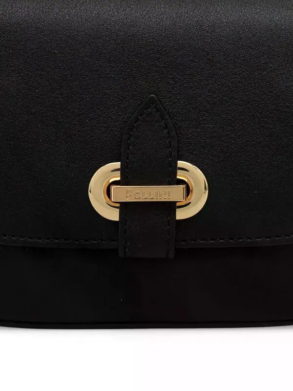 POLLINI Foldover Top Logo Plaque Crossbody Bag