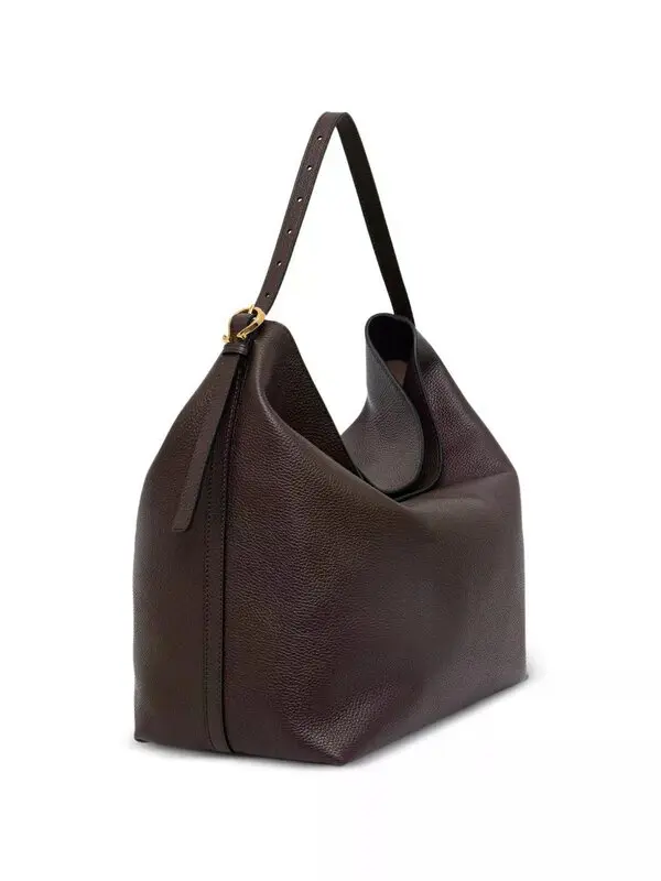 POLLINI Pebbled Leather Buckle-detail Tote Bag