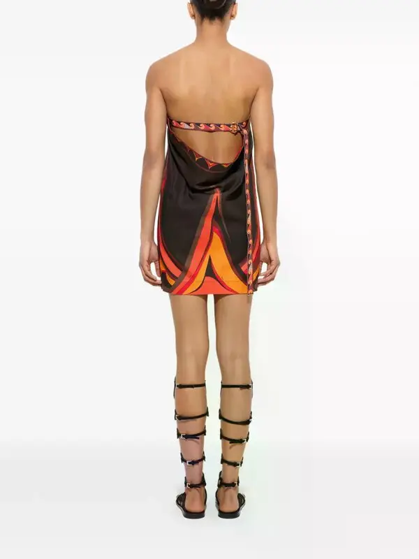 Emilio Pucci Graphic Print Off-the-shoulder Dress