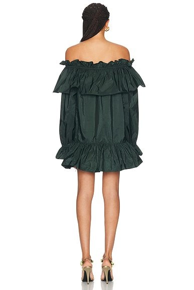 Saint Laurent Silk Ruffled Dress