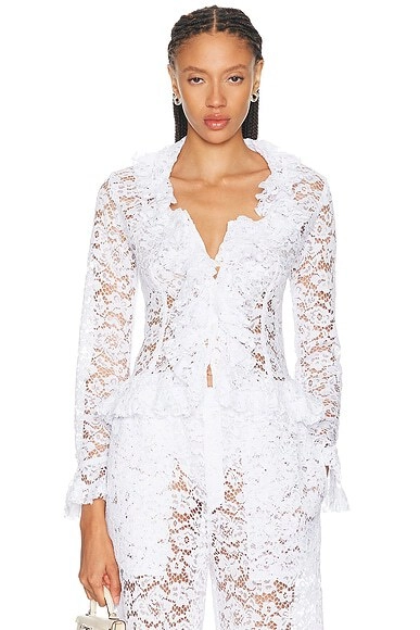 LUDOVIC DE SAINT SERNIN Ruffle Blouse