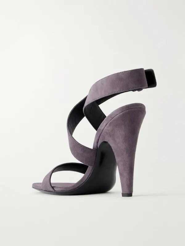 Alaïa Cone 110 Suede Sandals - Purple