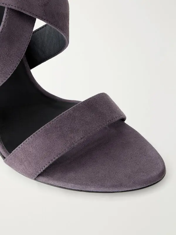 Alaïa Cone 110 Suede Sandals - Purple