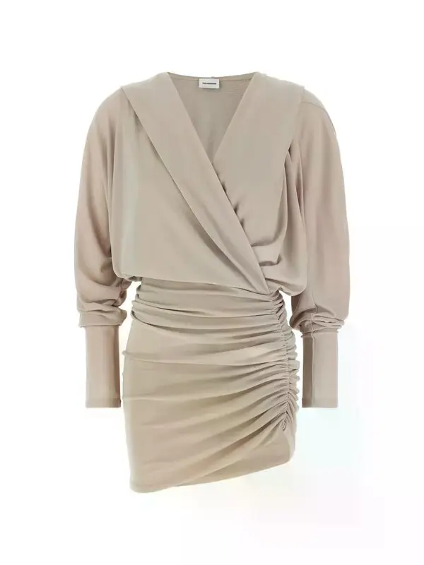 Andamane The Attico Grace Hooded Ruched Mini Dress - Grey
