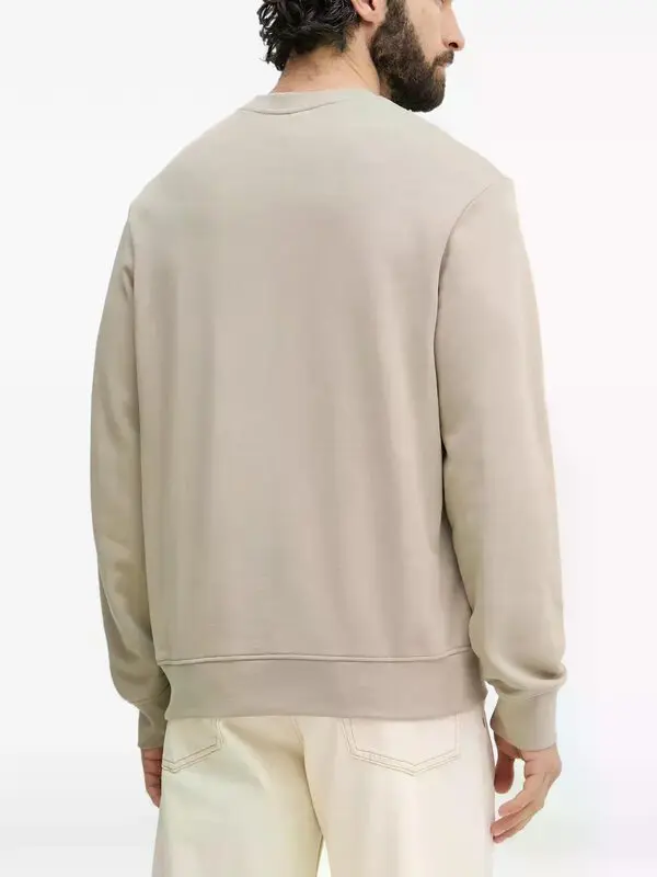 Armani Exchange Logo Print Crew Neck Sweatshirt - Neutrals