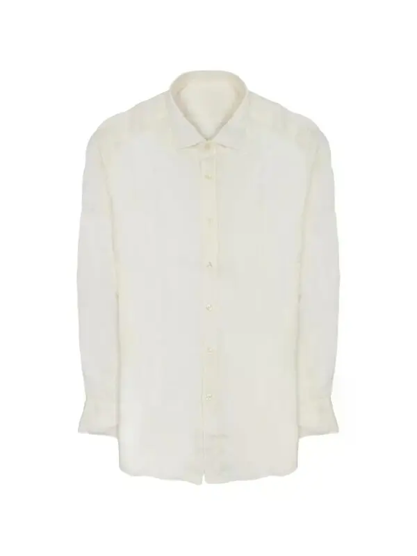 120% Lino Long-sleeve Linen Shirt - Neutrals