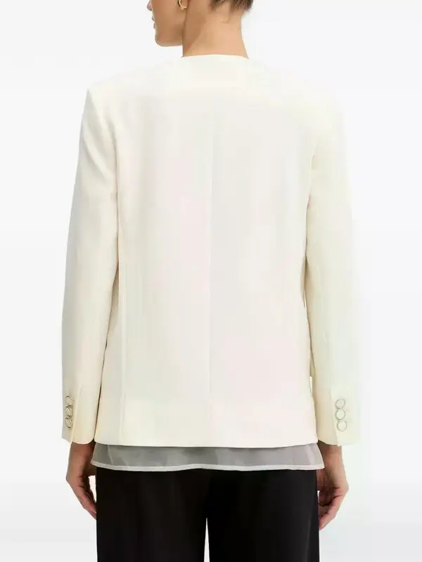 SIMONA CORSELLINI Cady Organza-detail Blazer