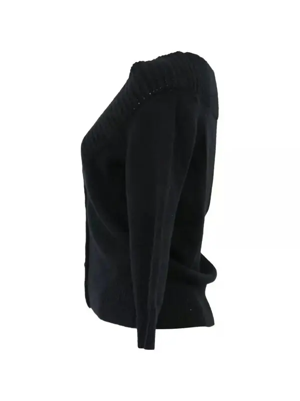 Alexander McQueen Wool Ribbed V-neck Sweater