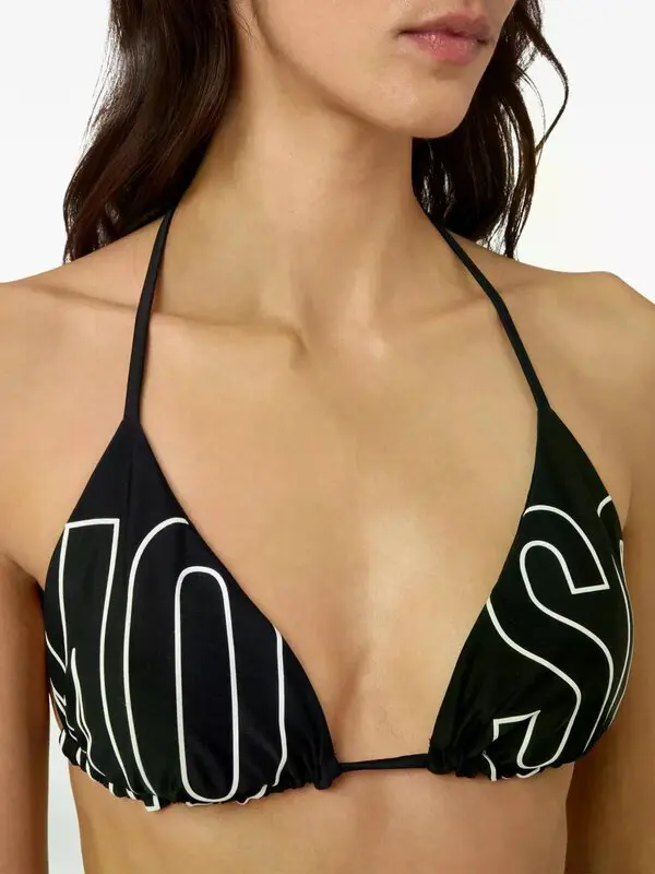 Moschino Print Bikini Top - Black
