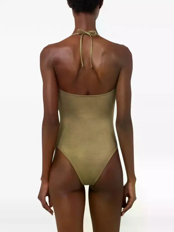 Moschino Smiley® Detail Lurex One-piece Swimsuit