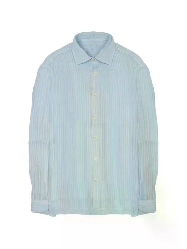 120% Lino Vertical-stripe Linen Shirt