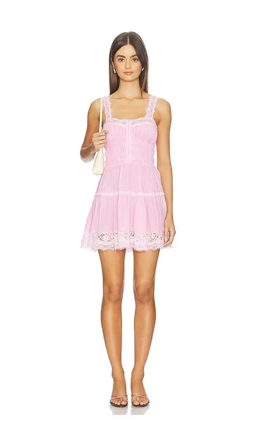 Free People So In Love Mini Slip Dress - Pink
