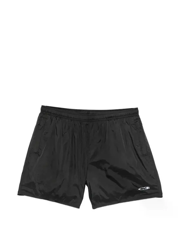 COLE BUXTON Logo Print Swim Shorts - Black