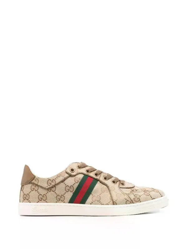 Gucci Gg Supreme Web-stripe Sneakers