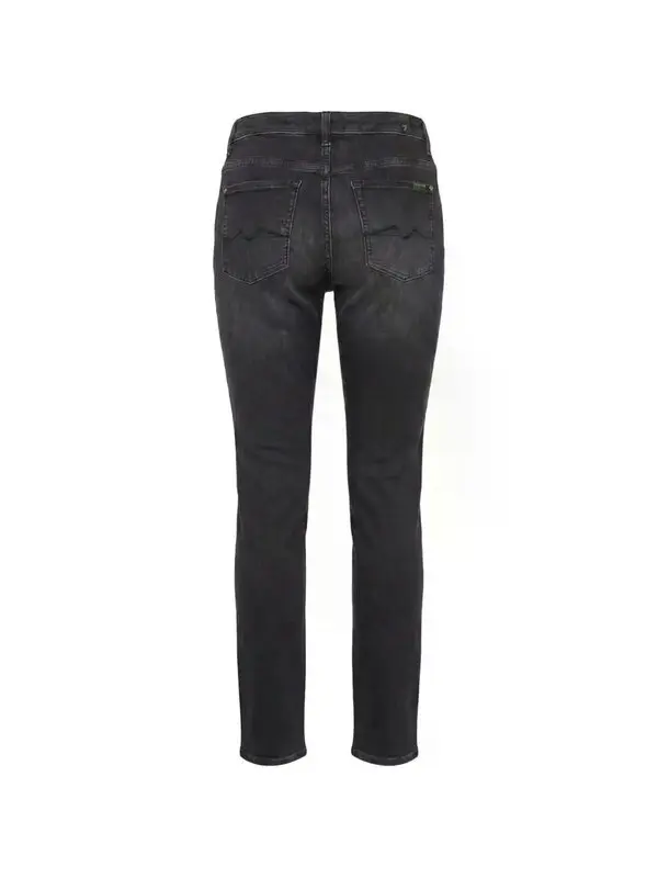 7 For All Mankind Faded Effect Button-fastening Jeans - Black