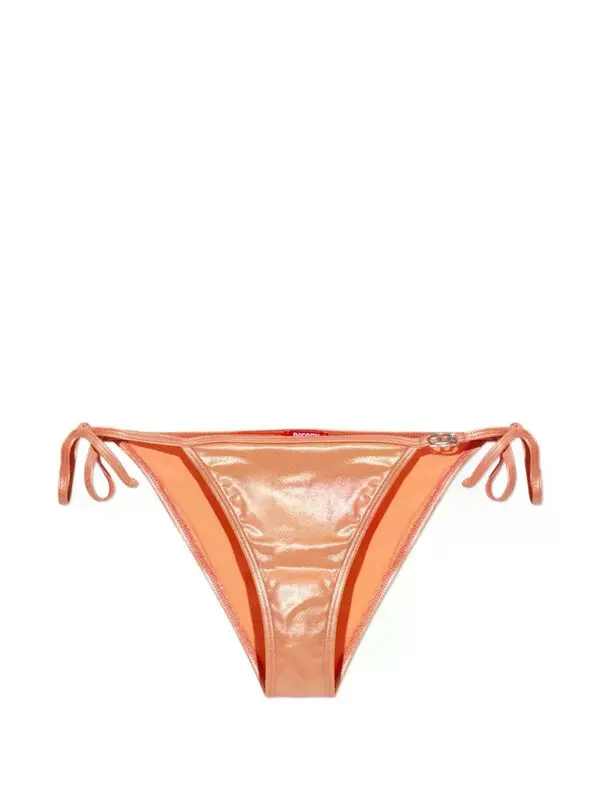 DIESEL® Metallic Side-tie Bikini Bottoms - Orange