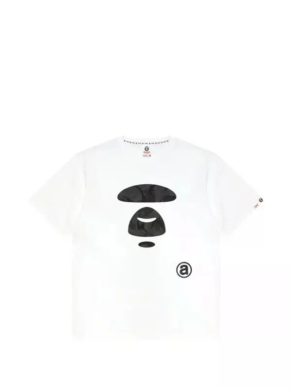 AAPE BY *A BATHING APE Camo-print Logo-patch T-shirt - White