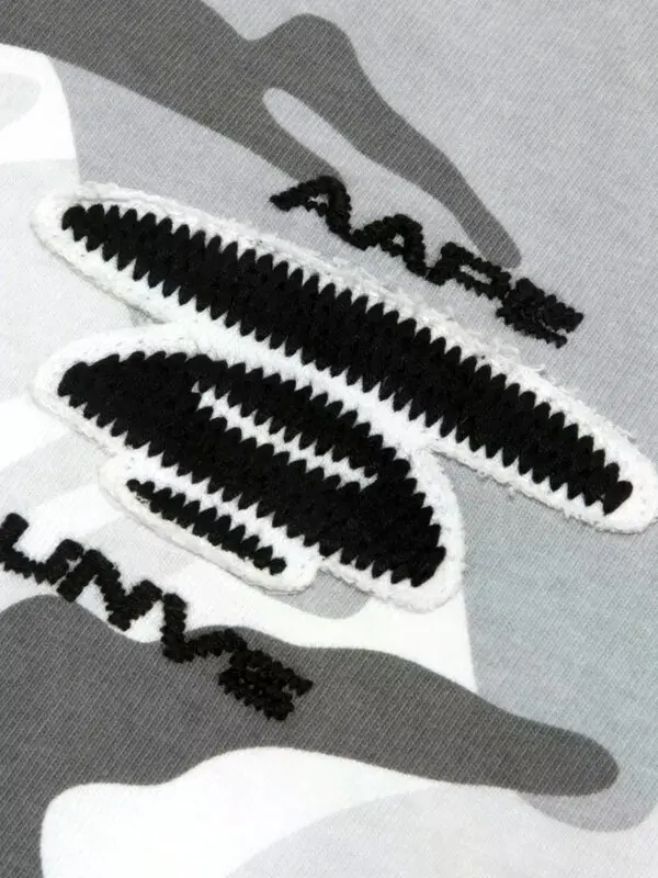 AAPE BY *A BATHING APE Camouflage-print Embroidered T-shirt