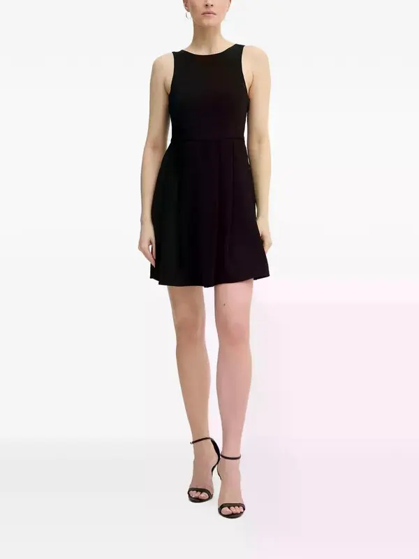 Armani Exchange Sleeveless Pleated Mini Dress