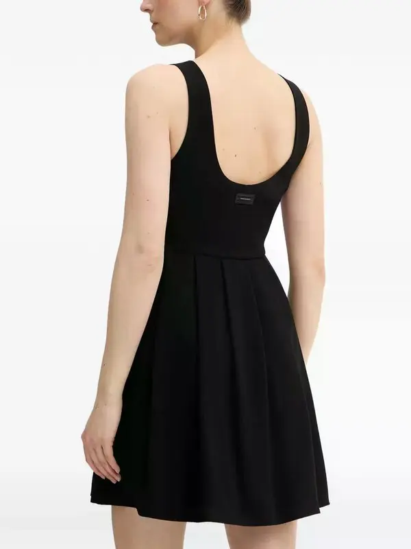 Armani Exchange Sleeveless Pleated Mini Dress