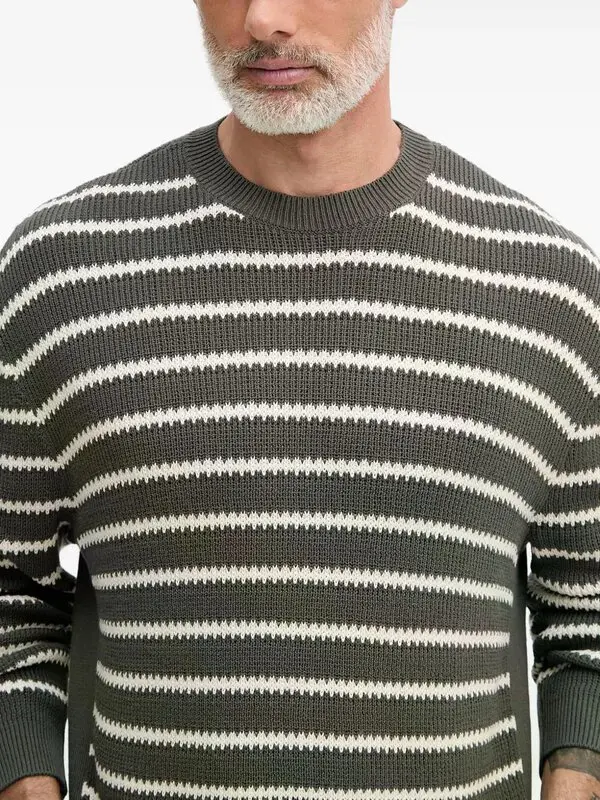 Armani Exchange Horizontal Stripe Crew Neck Sweater
