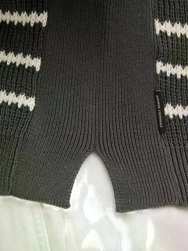 Armani Exchange Horizontal Stripe Crew Neck Sweater