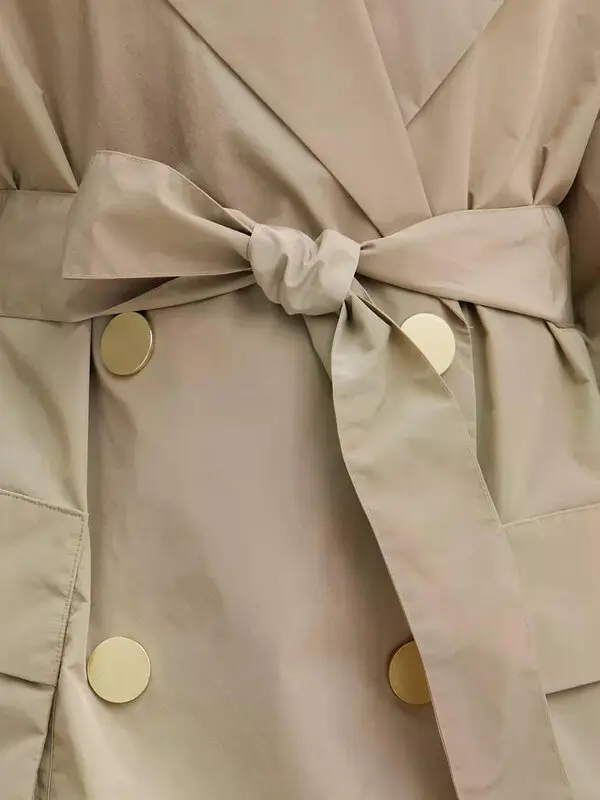 Armani Exchange Double-breasted Belted Trench Coat