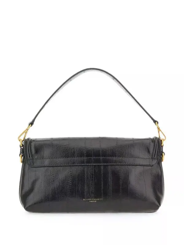 GIANNI CHIARINI Ganni Chiarini Bea Striped-effect Shoulder Bag - Black
