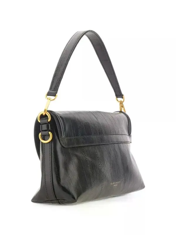 GIANNI CHIARINI Ganni Chiarini Bea Striped-effect Shoulder Bag - Black