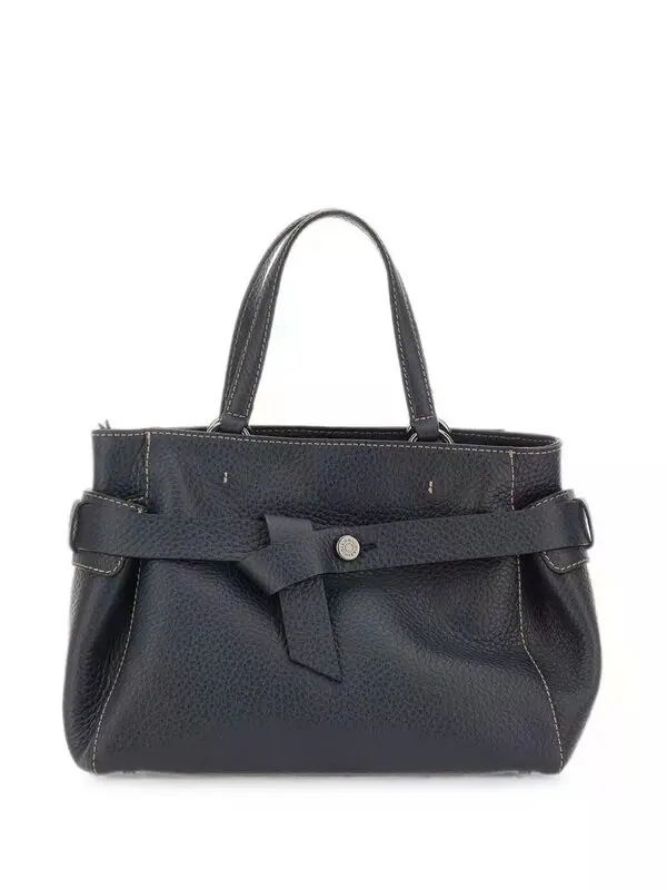 GIANNI CHIARINI Medium Miranda Hammered Leather Tote Bag - Blue