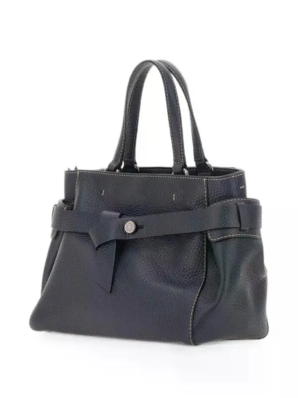 GIANNI CHIARINI Medium Miranda Hammered Leather Tote Bag - Blue
