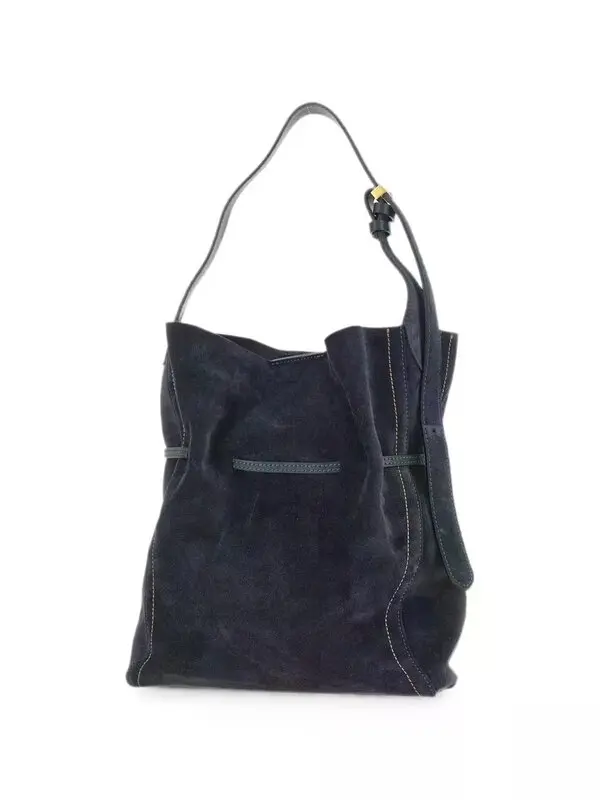 GIANNI CHIARINI Sienna Suede Bucket Bag - Blue