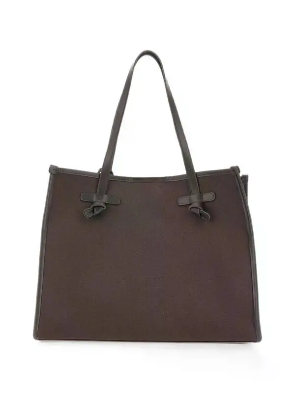 MARCELLA CLUB Large Tote Bag With Leather Trims - Brown