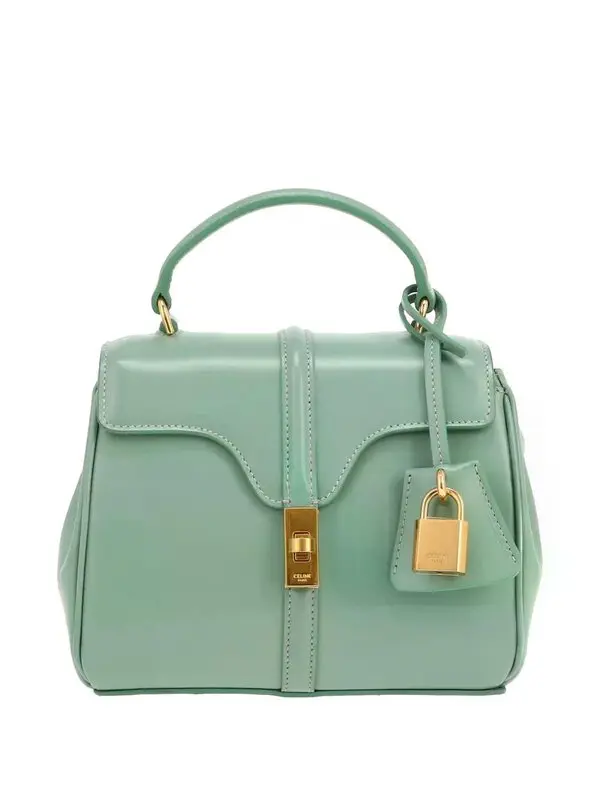 Celine 16 Mini Leather Shoulder Bag - Green
