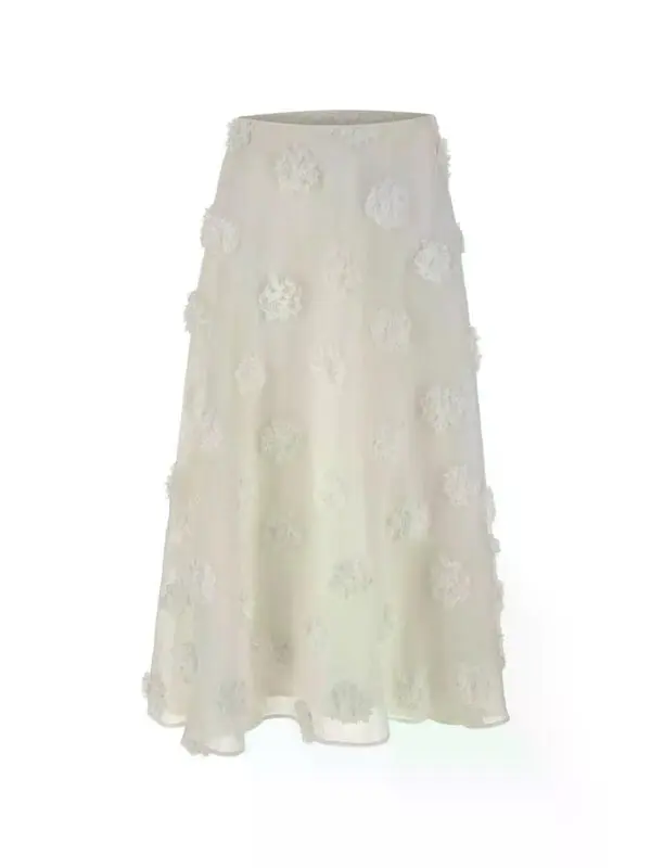 HERSKIND Floral Appliqué Organza Skirt